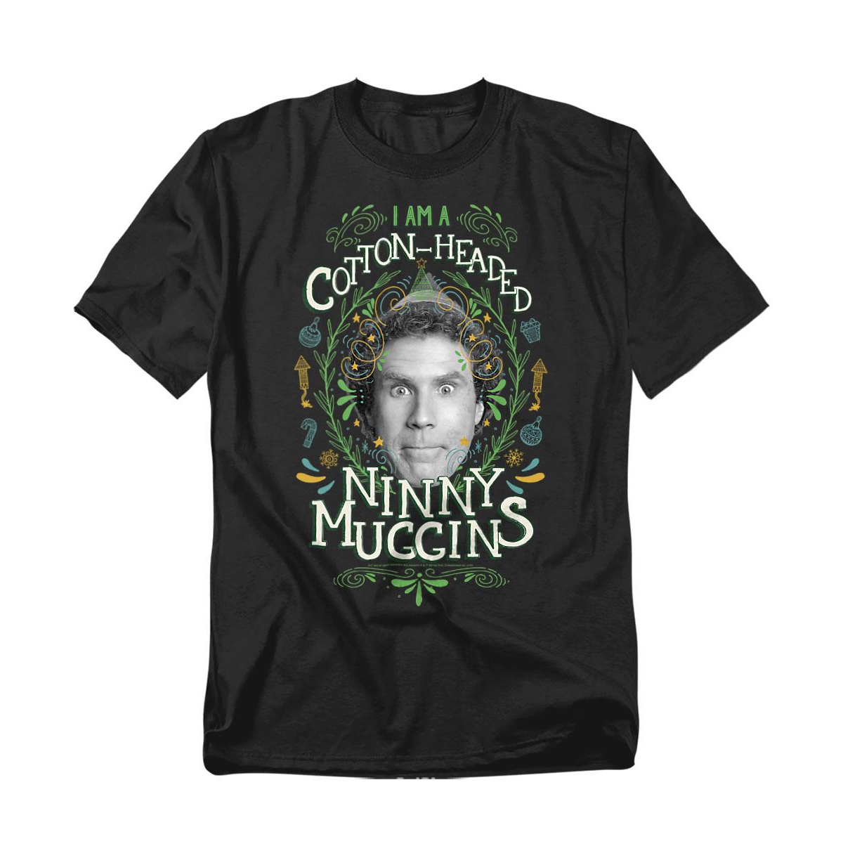 Click here for Elf Mens Cotton Headed Ninny Muggins T Shirt - Bla... prices