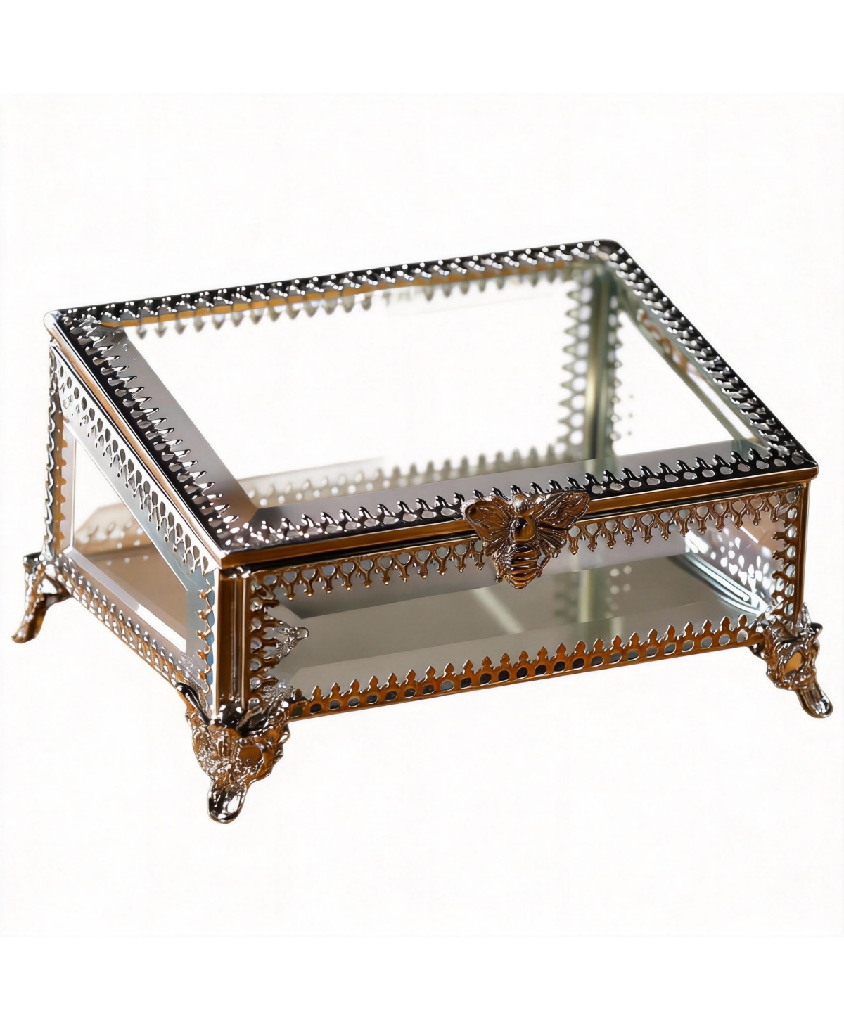 Click here for Yigii Vintage Glass Jewelry Box with Hinged Lid fo... prices