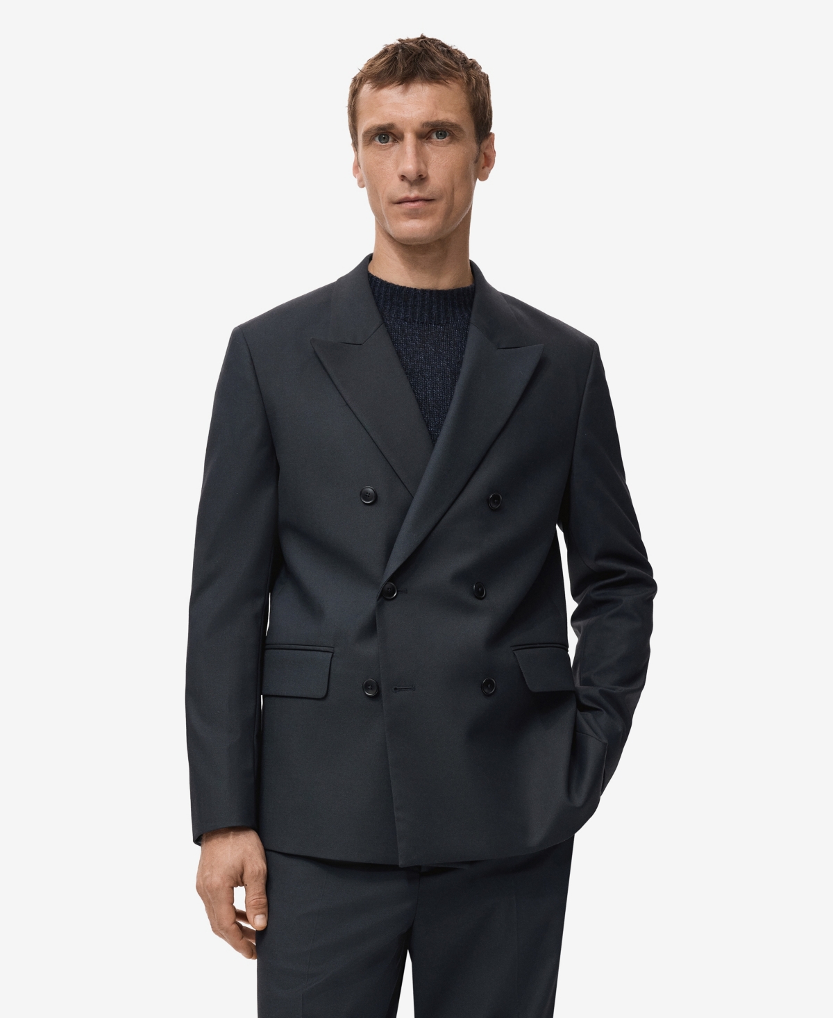 Click here for Mango Mens Boston Slim-Fit Double-Breasted Suit Bl... prices