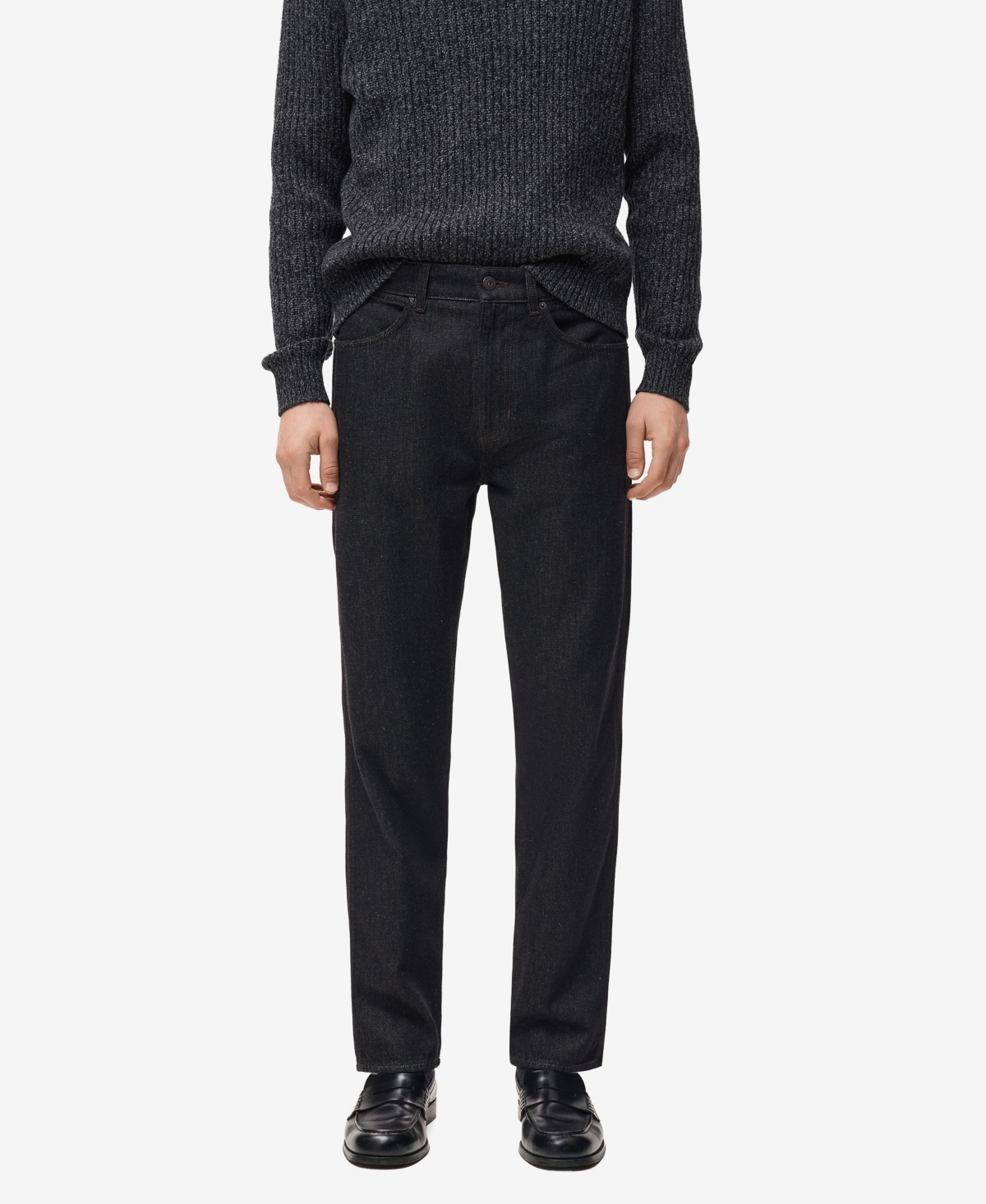 Click here for Mango Mens Regular Fit Cotton Jeans - Black Denim prices