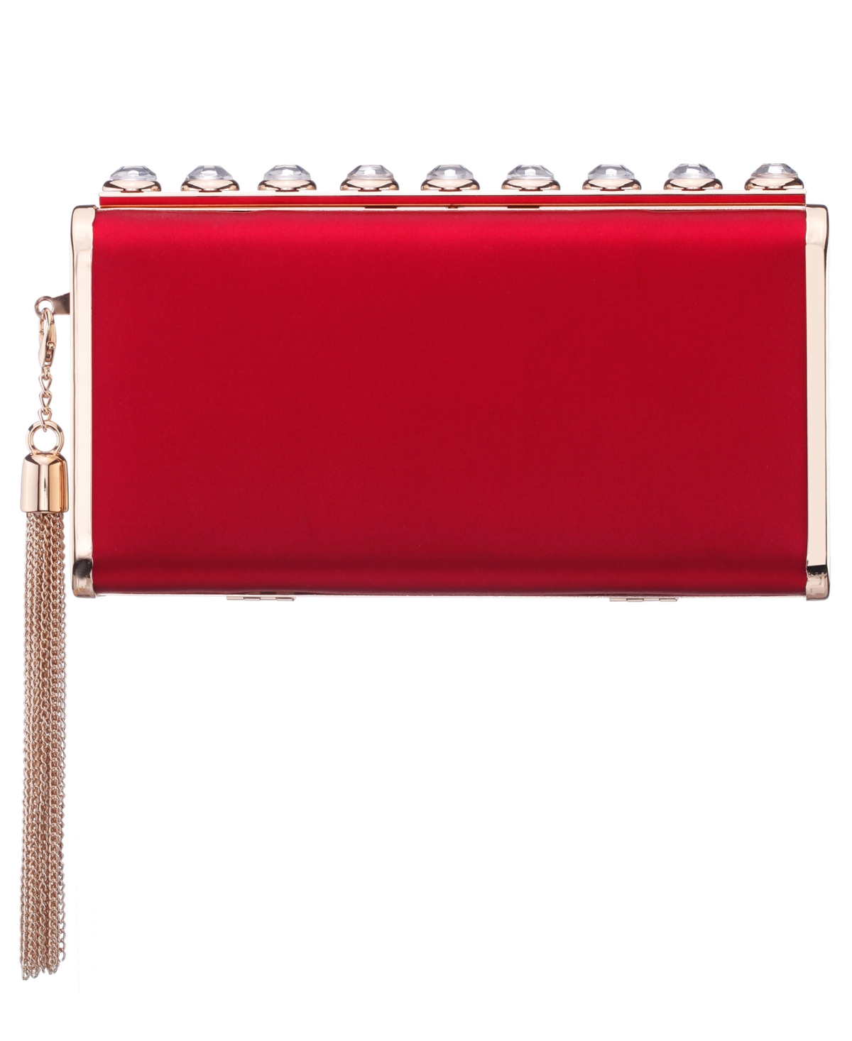 Click here for Nina Crystal Ornamented Minaudiere Tassel Lift Loc... prices