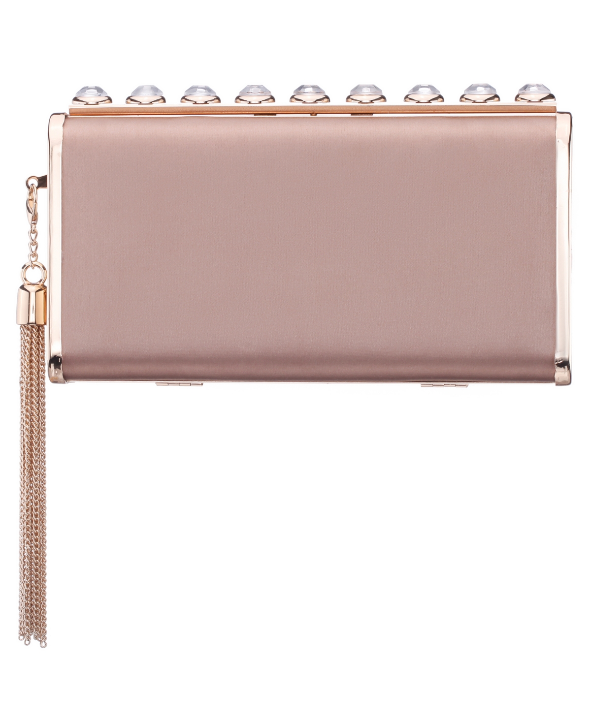 Click here for Nina Crystal Ornamented Minaudiere Tassel Lift Loc... prices