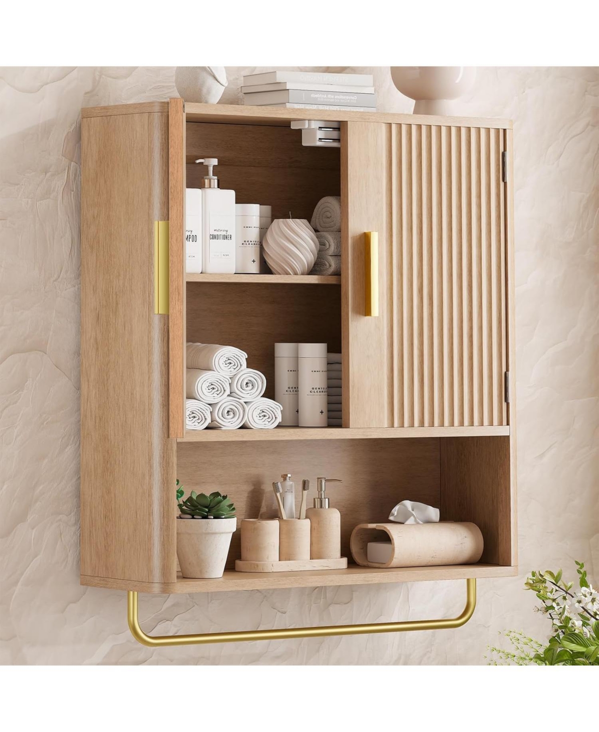 Click here for Busdays Bathroom Cabinet Wall Mount with Grille Do... prices