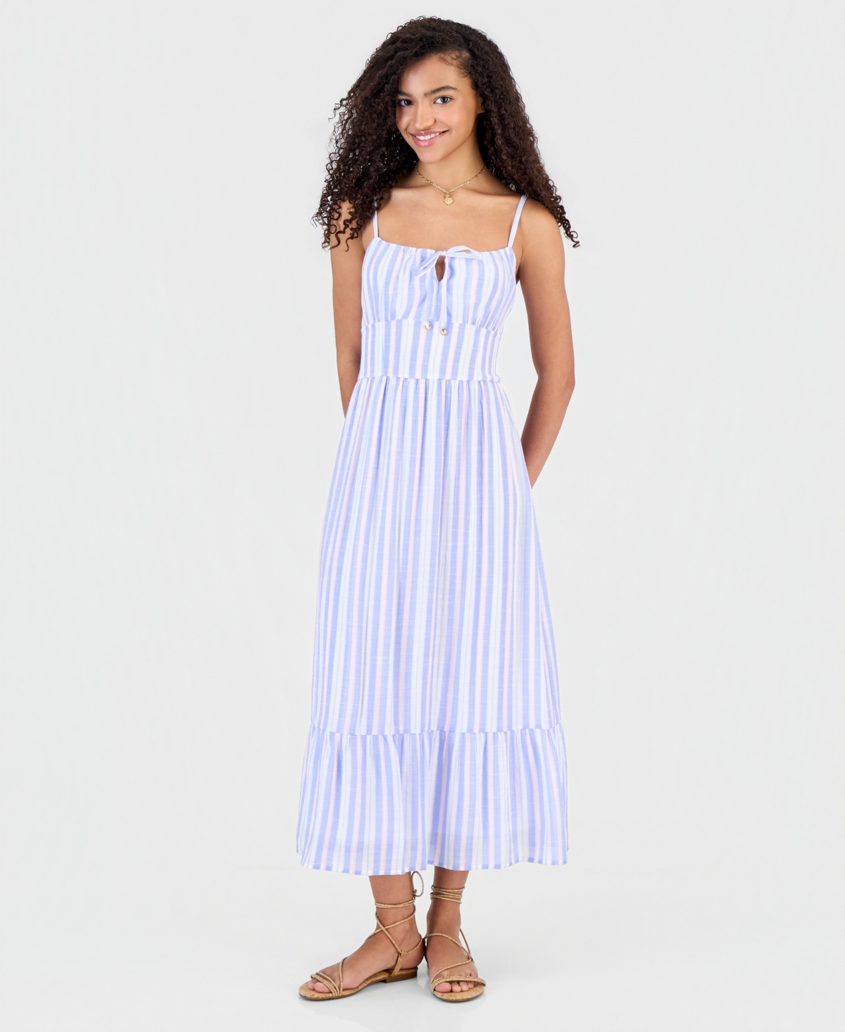 Click here for Sincerely Jules Juniors Printed Tiered Midi Dress... prices