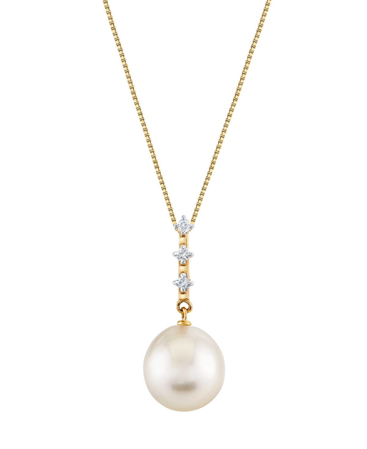 Click here for Macys Cultured Fresh Water Pearl (11mm) & Diamond... prices