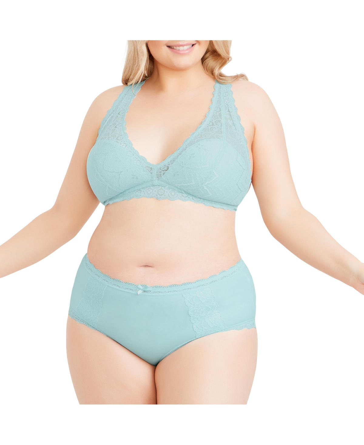 Click here for City Chic Womens Racer Back Bralette - Blue prices