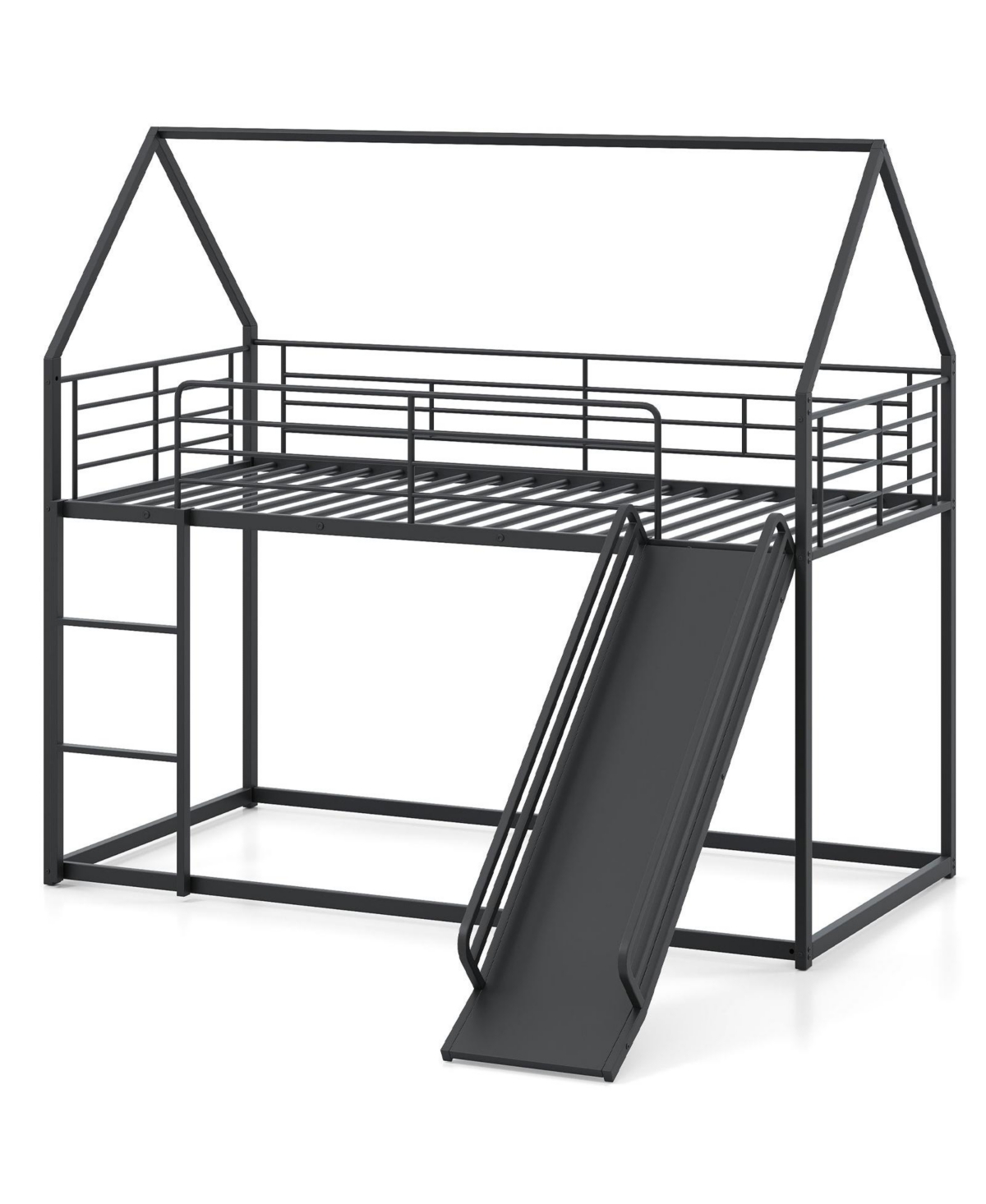 Click here for Slickblue Kids House Style Metal Low Bunk Bed  Twi... prices