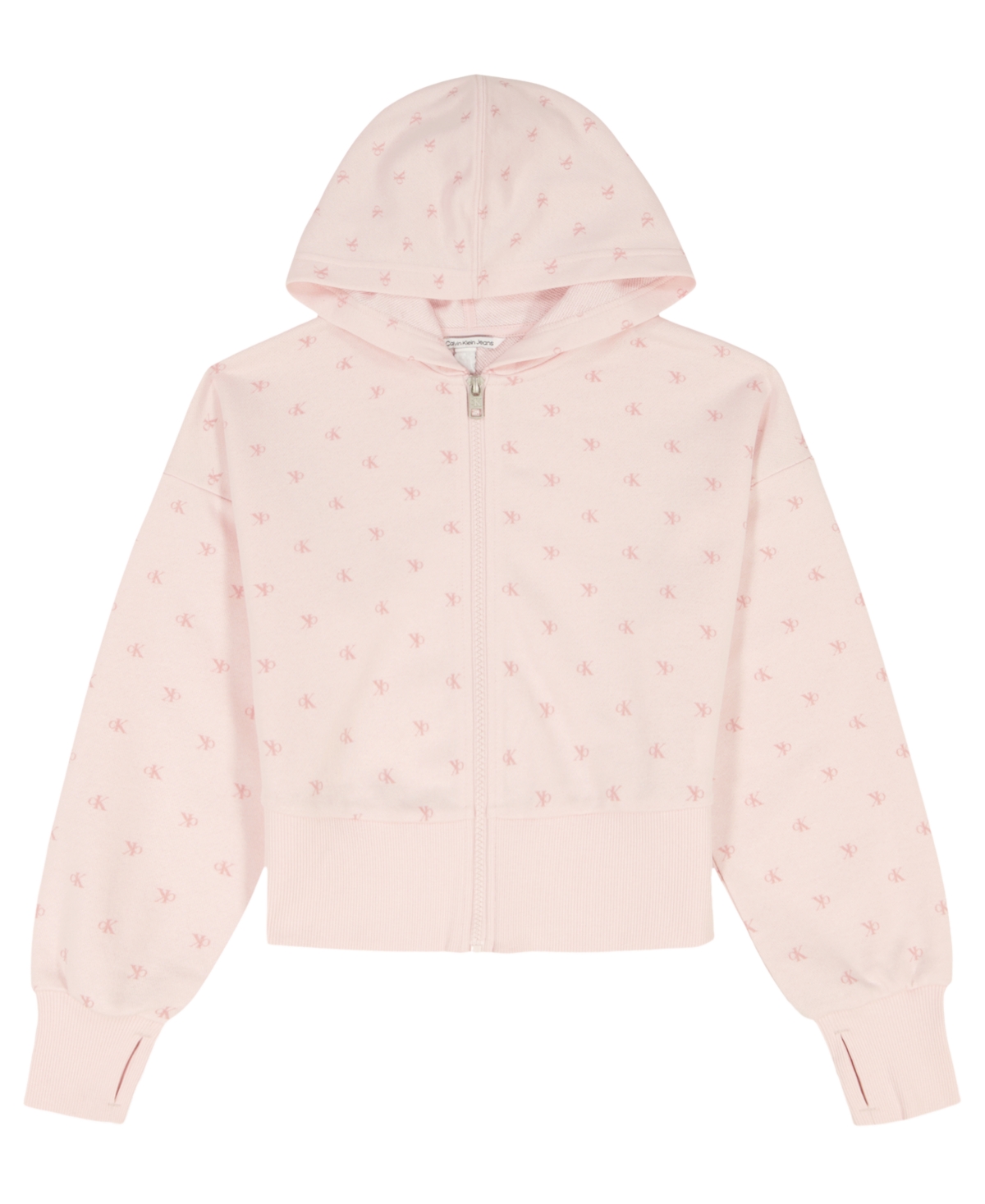 Click here for Calvin Klein Girls 7-16 Flocked Zip-Front Hoodie -... prices