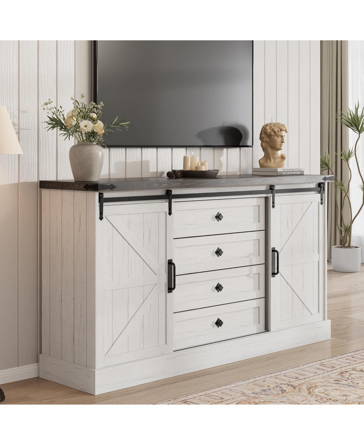 Click here for gaomon Farmhouse Tv Stands for 65 Inch Tv  Enterta... prices