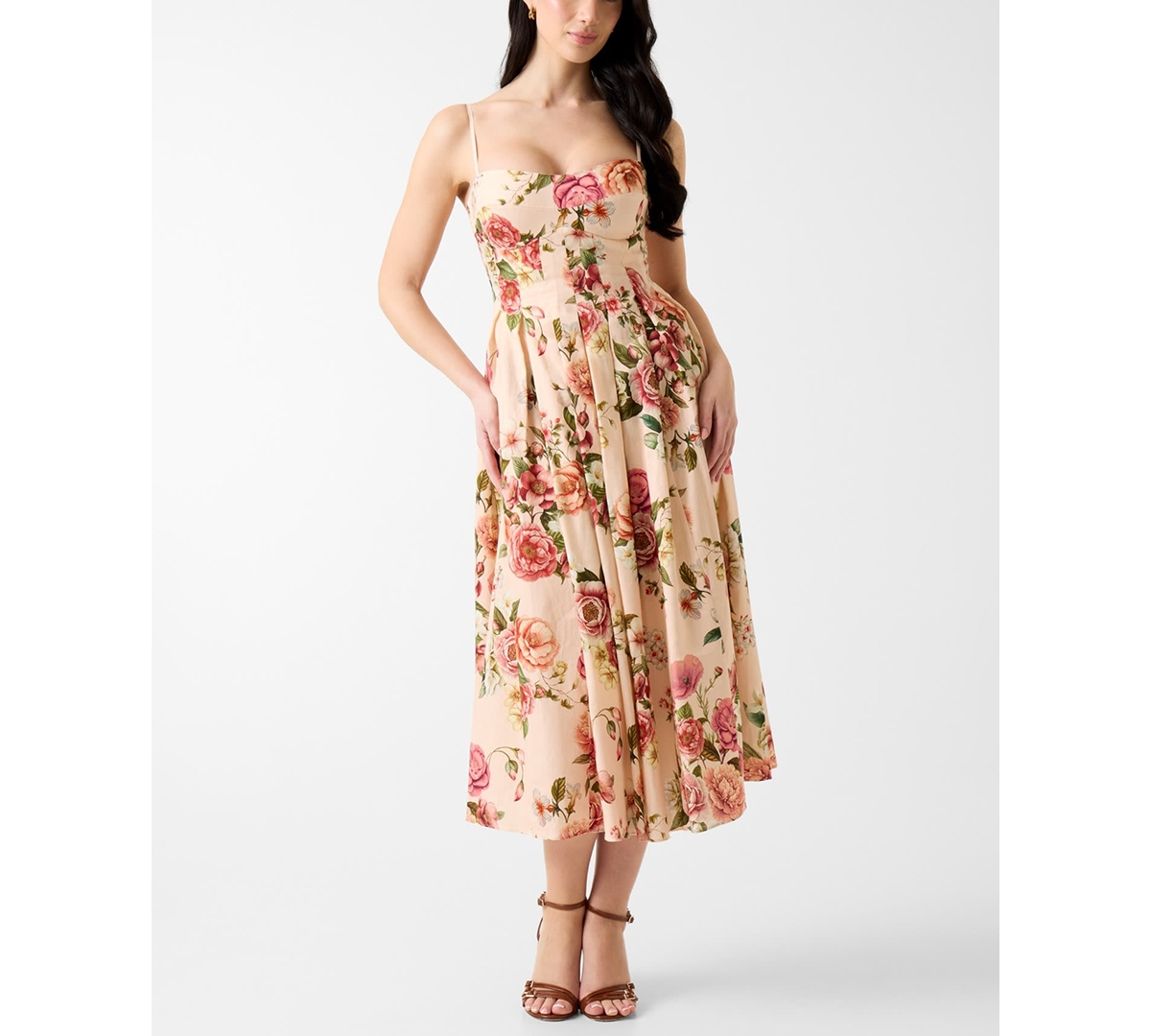 Click here for Guess Womens Bria Sleeveless Midi Dress - Cosmic P... prices