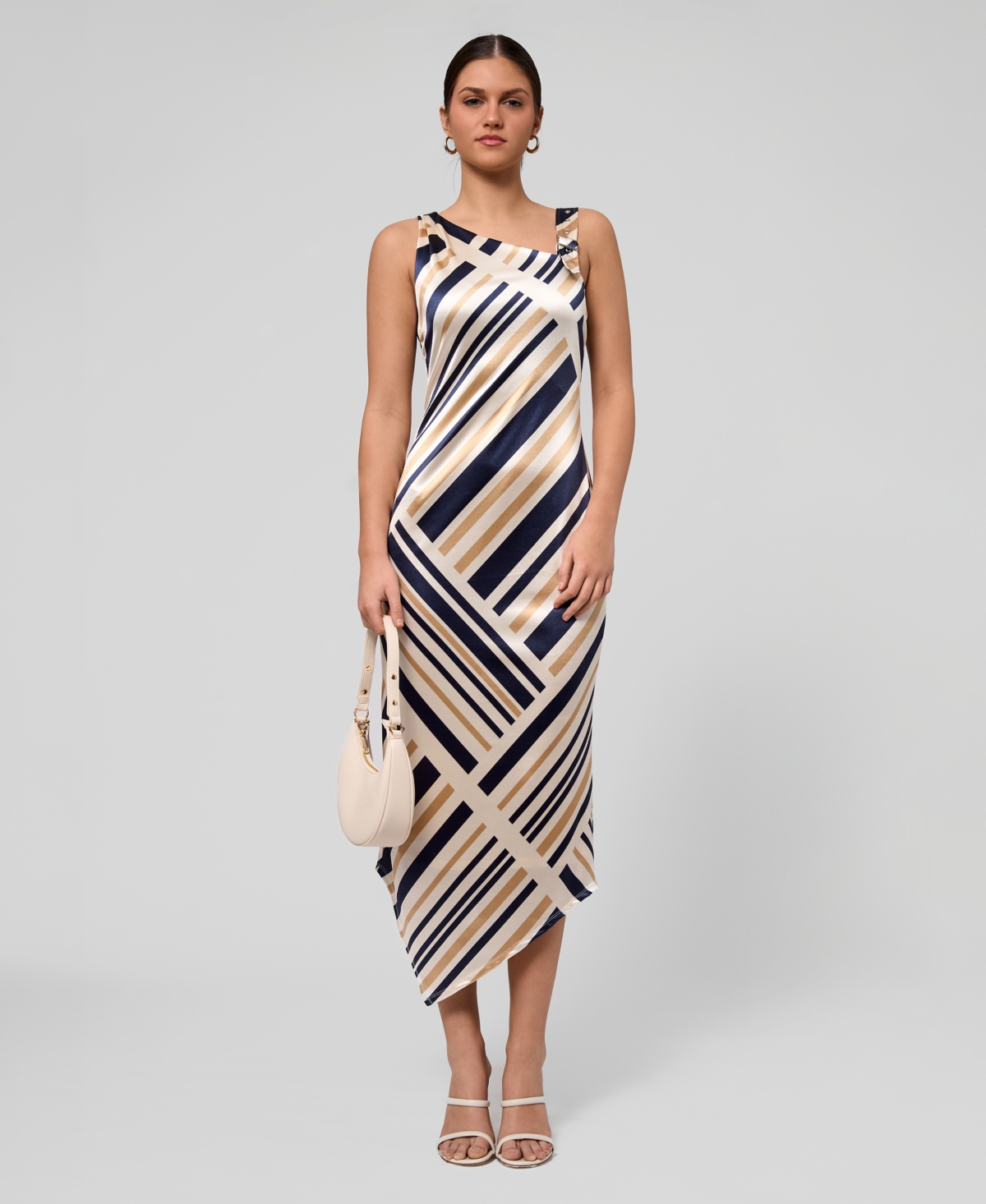 Click here for Rachel Rachel Roy Womens Asymmetrical Neck Midi Dr... prices