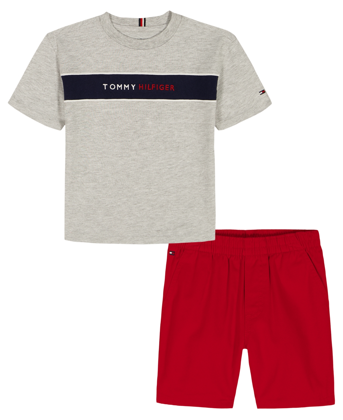 Click here for Tommy Hilfiger Boys 2T-7 Crewneck T-Shirt and Shor... prices