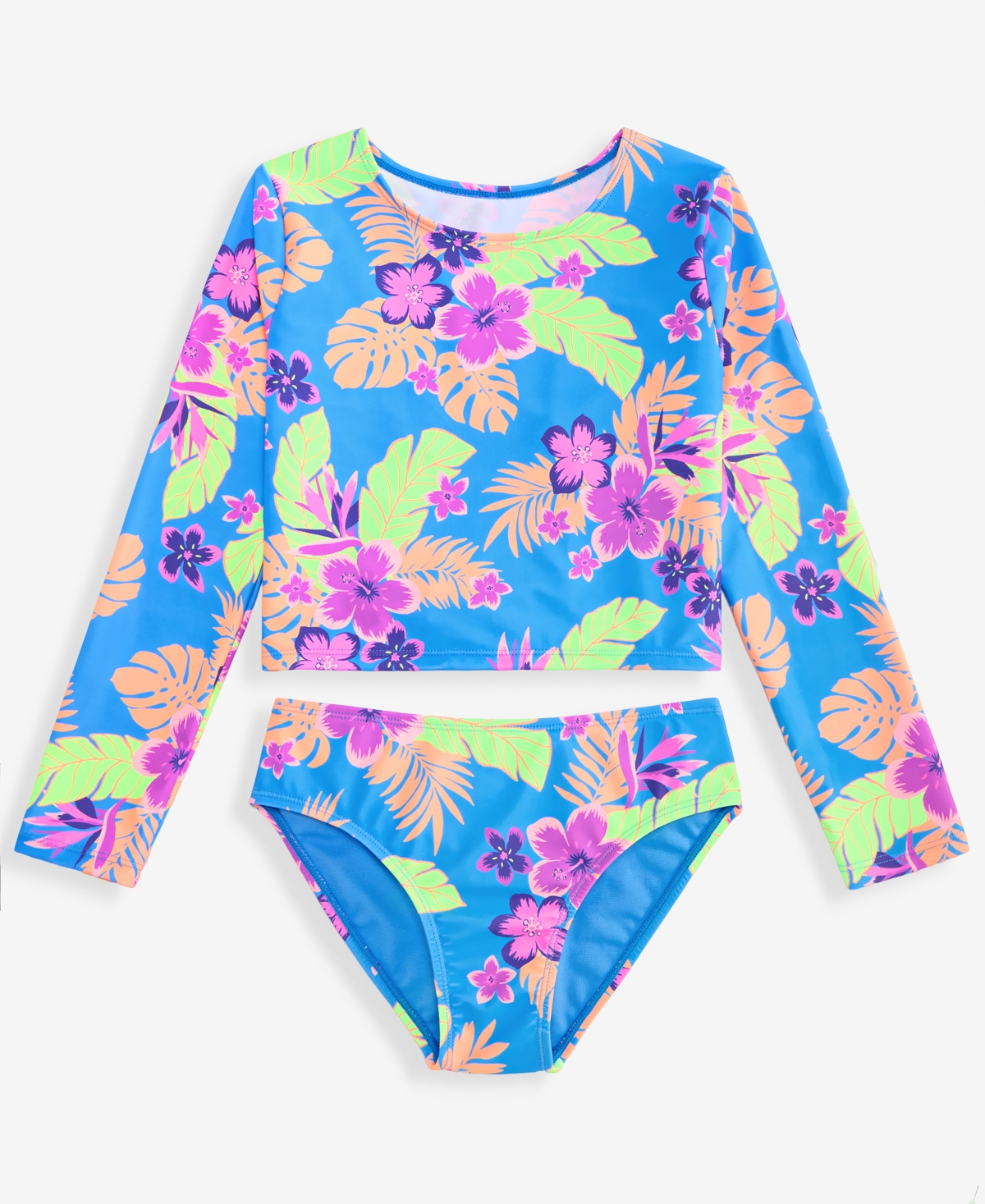 Click here for Breaking Waves Girls 7-16 Cropped Rashguard Tropic... prices