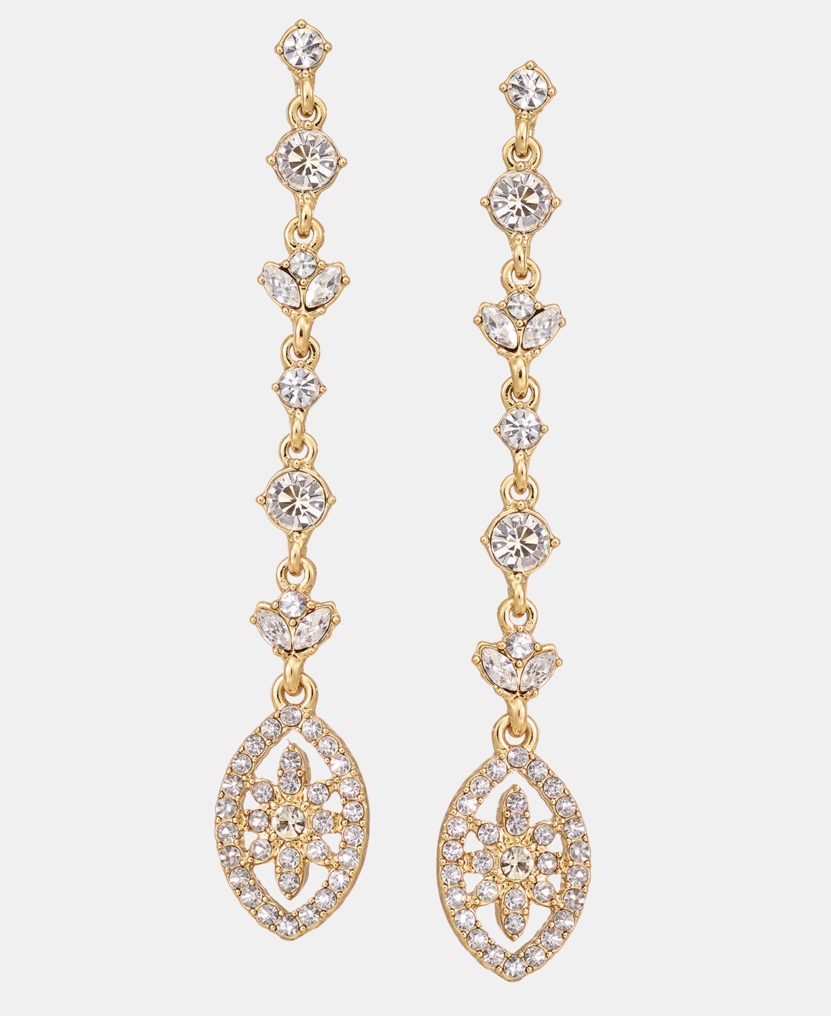 Click here for Givenchy Crystal Linear Drop Earrings - White prices