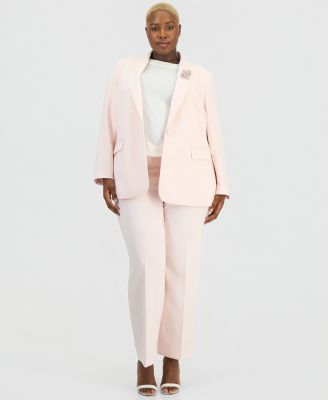 Click here for Anne Klein Plus Size Embellished Peak Lapel Blazer... prices