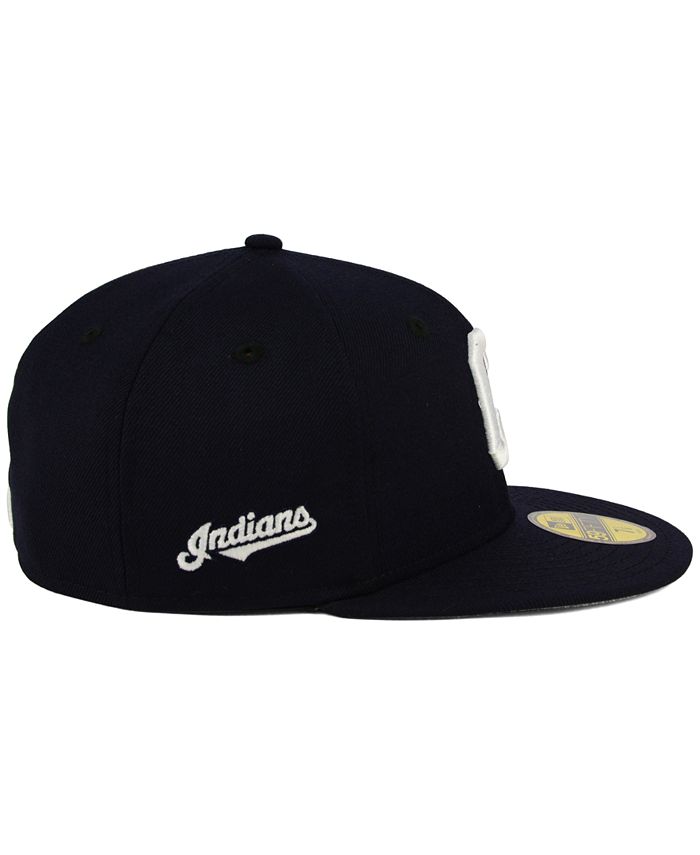 New Era Cleveland Indians C-Dub Patch 59FIFTY Fitted Cap - Macy's