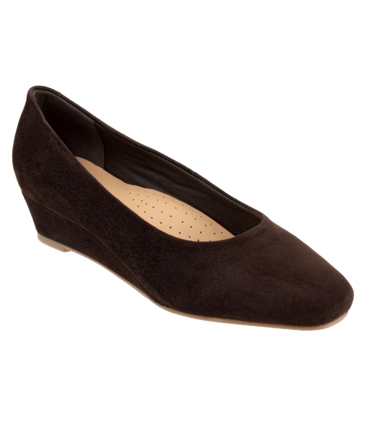 Click here for Trotters Denisse Pump - Brown suede prices