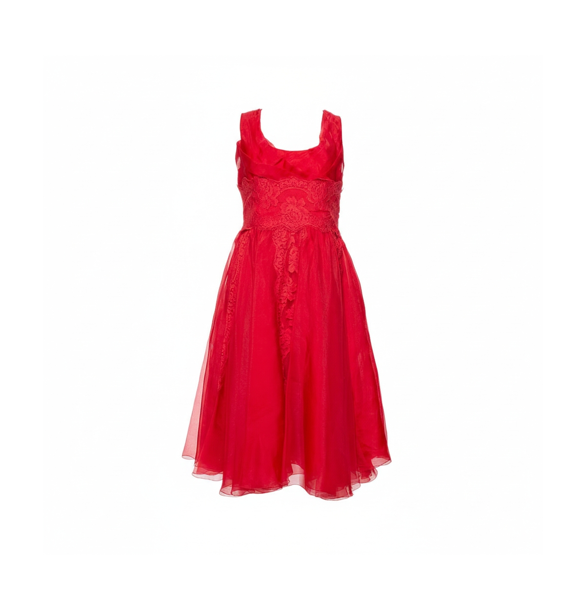 Click here for Pre-Owned Dolce & Gabbana Womens Red Silk Organza... prices