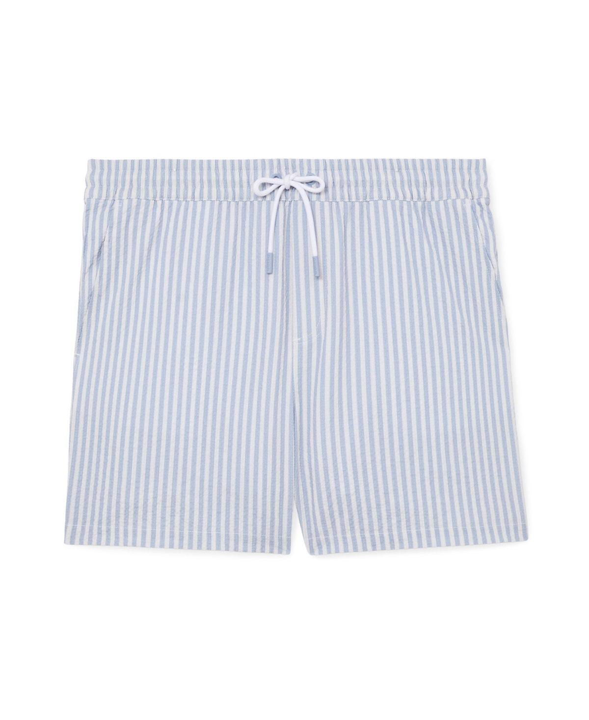 Click here for Reiss Mens Seersucker Stripe Swim Shorts - Soft Bl... prices