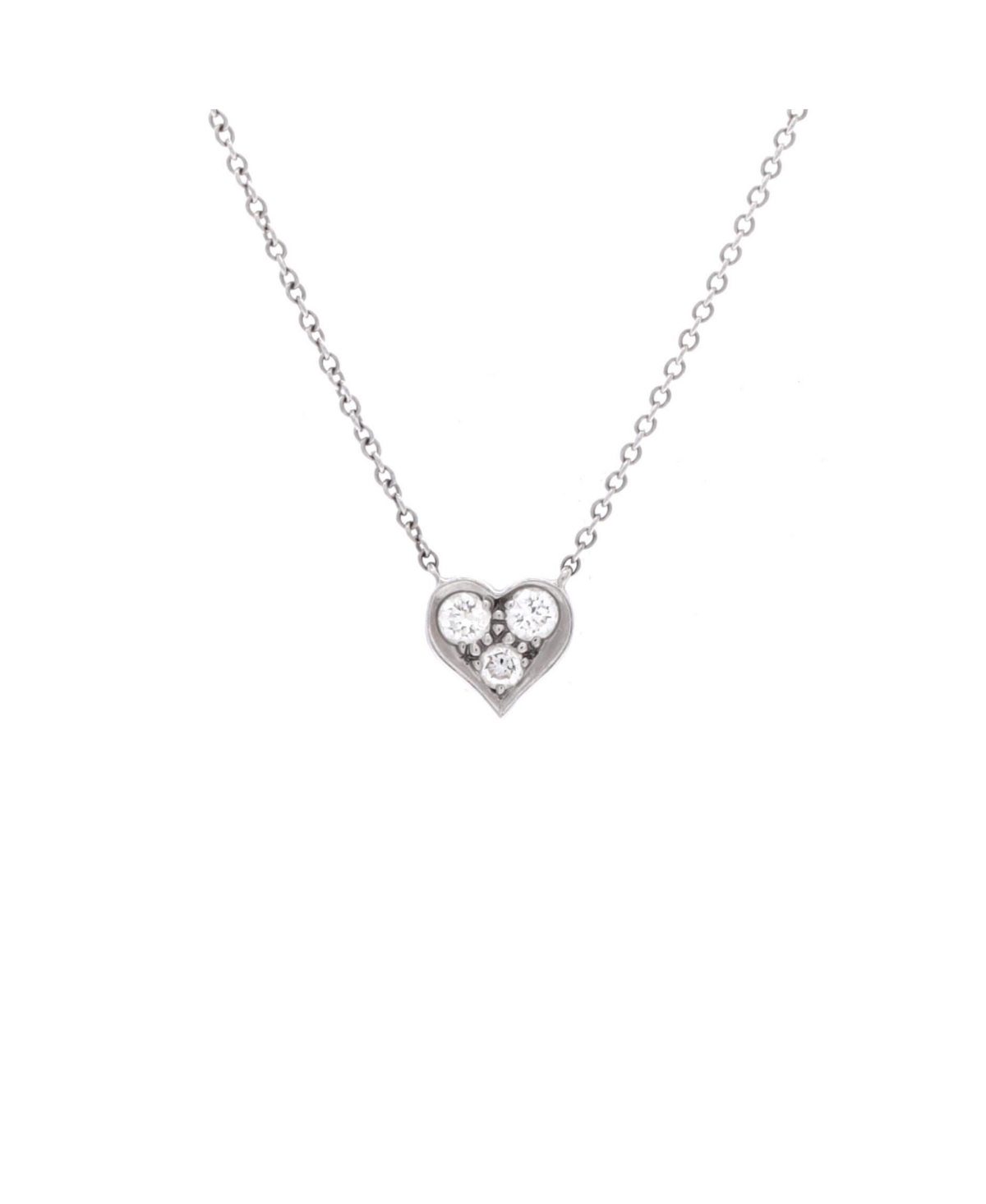 Click here for Pre-Owned Tiffany & Co Heart 3 Diamond Pendant Nec... prices