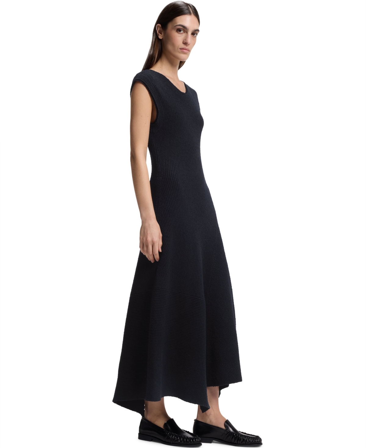 Click here for Boss by Hugo Boss Womens Boucle Yarn Slim-Fit Ribb... prices