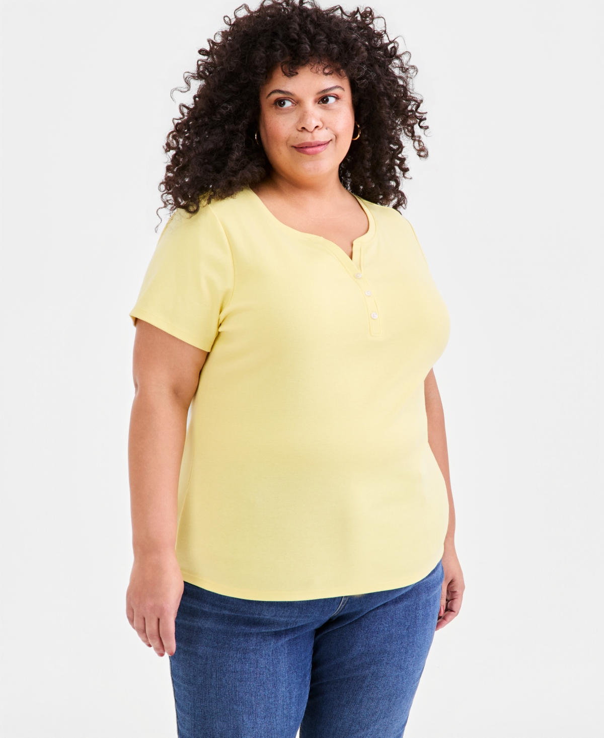Click here for Style & Co Plus Size Short-Sleeve Henley Top  Excl... prices