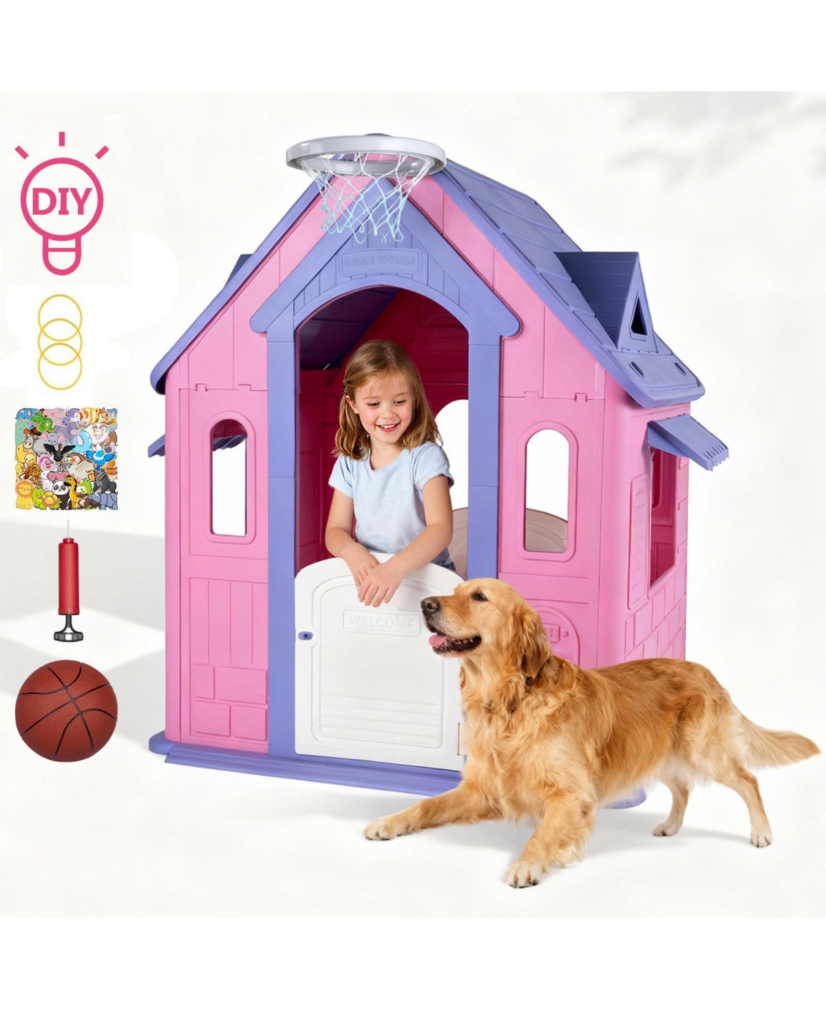 Click here for Sugift Large Kids Playhouse for Indoor Outdoor wit... prices