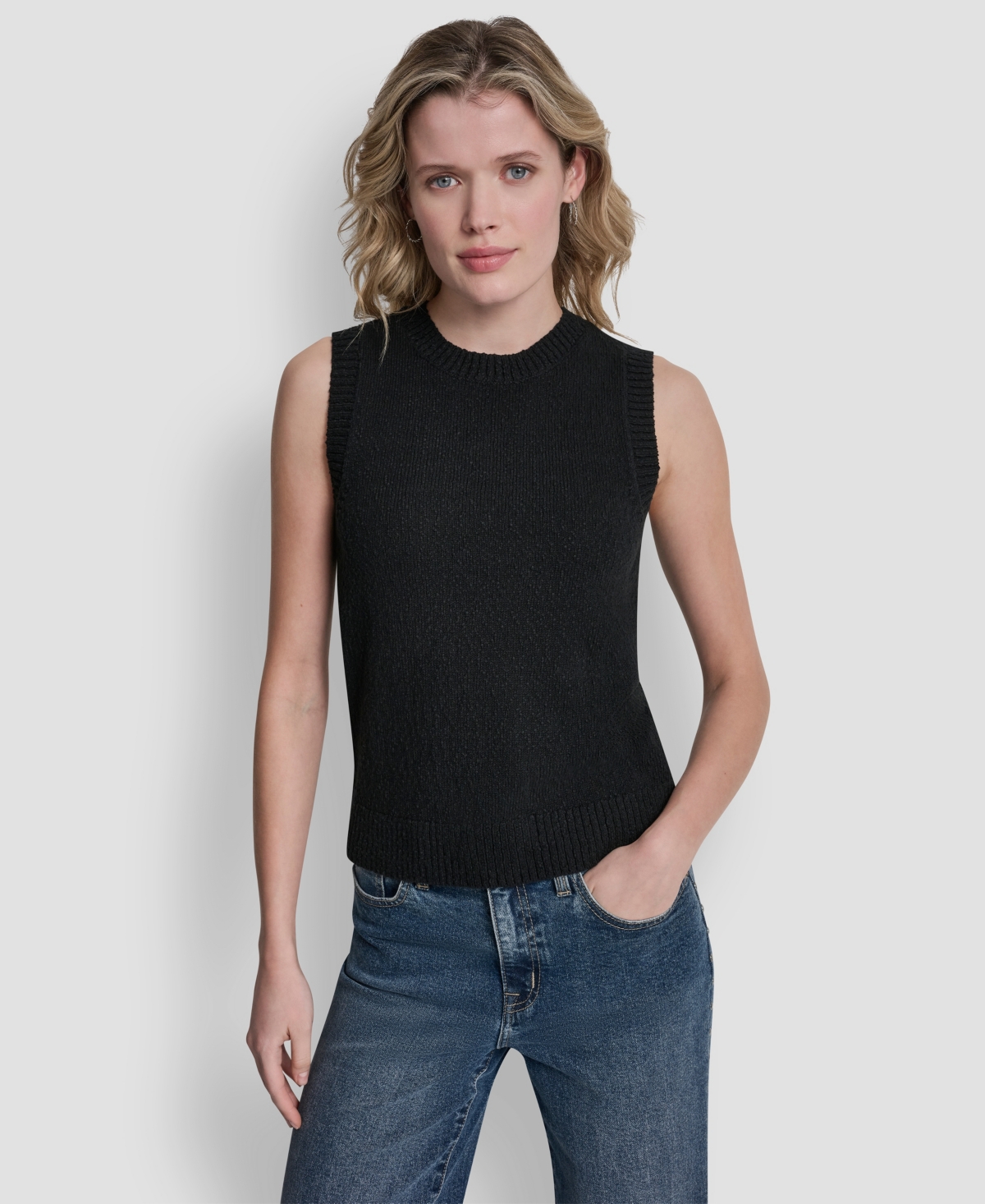 Click here for Dkny Jeans Womens Crewneck Pull-On Sweater - Black prices