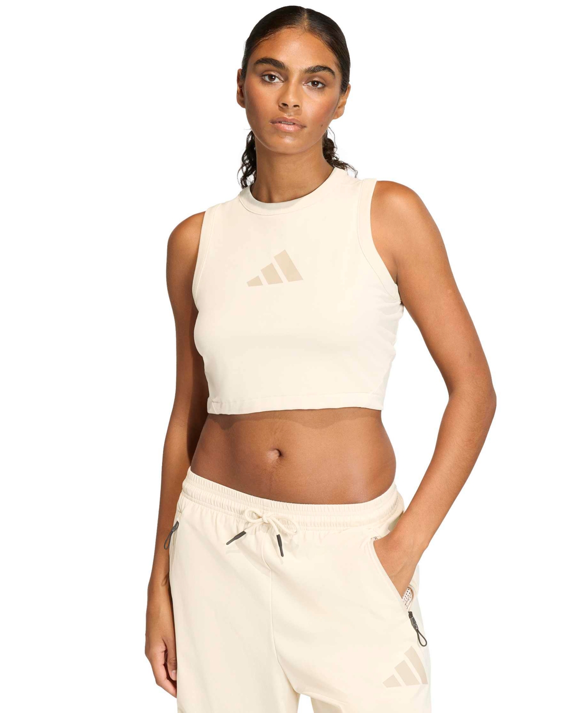 Click here for adidas Womens Sportswear Crewneck Tank Top - Cryst... prices