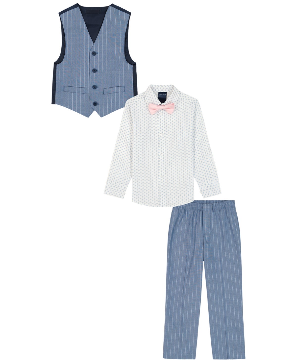 Click here for Nautica Boys 2-7 Long-Sleeve Shirt  Vest  Pants &... prices