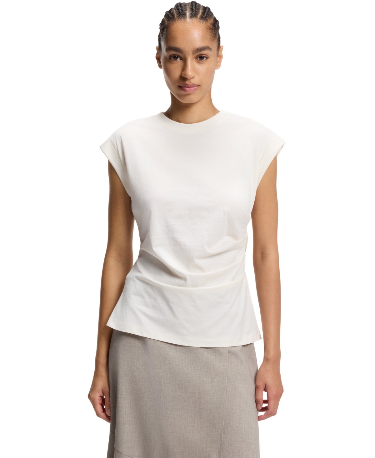 Click here for Boss by Hugo Boss Womens Mercerized-Cotton Slim-Fi... prices