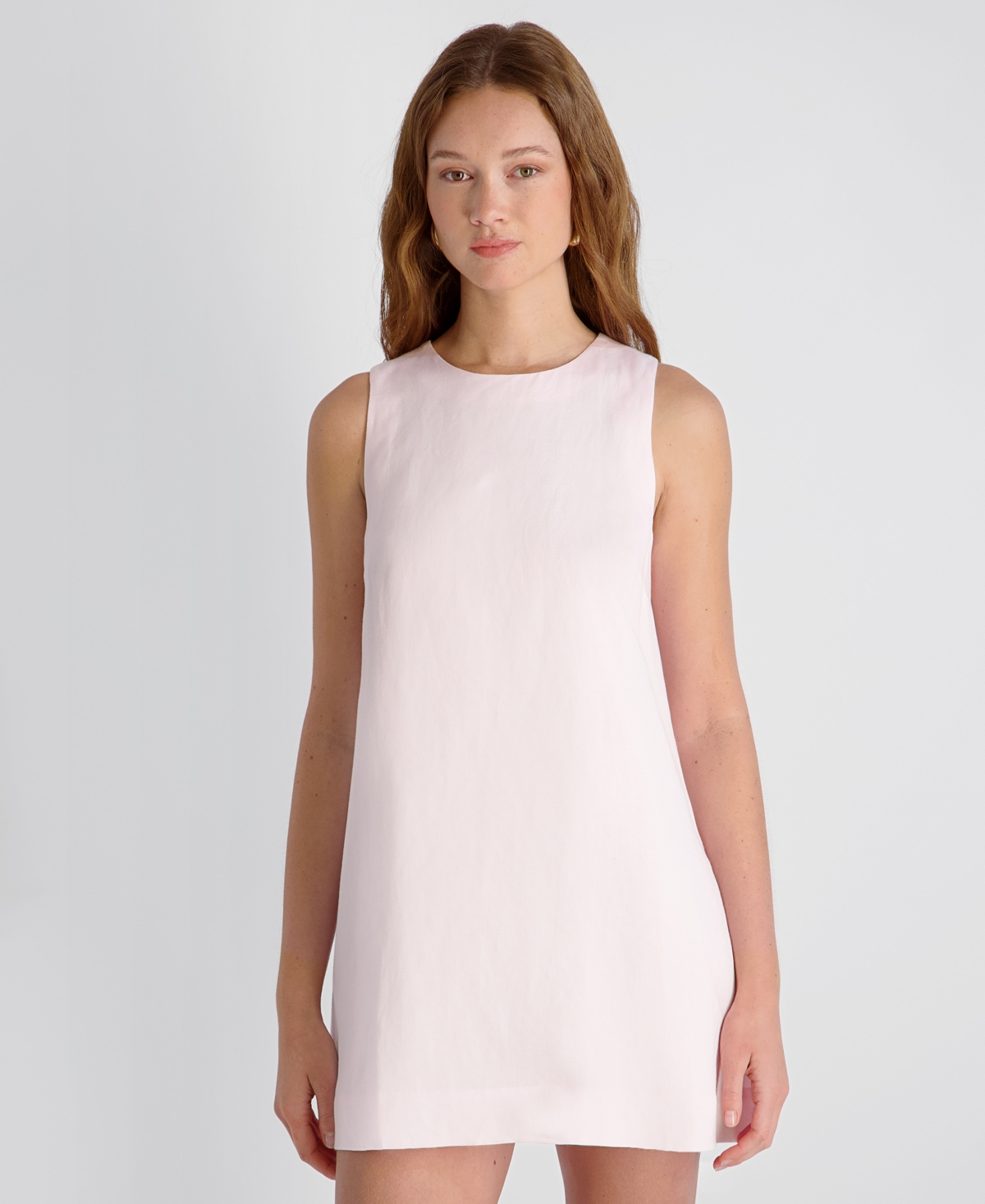 French Connection Womens Cooper Linen Sleeveless Mini Dress - 60-Pink Icing