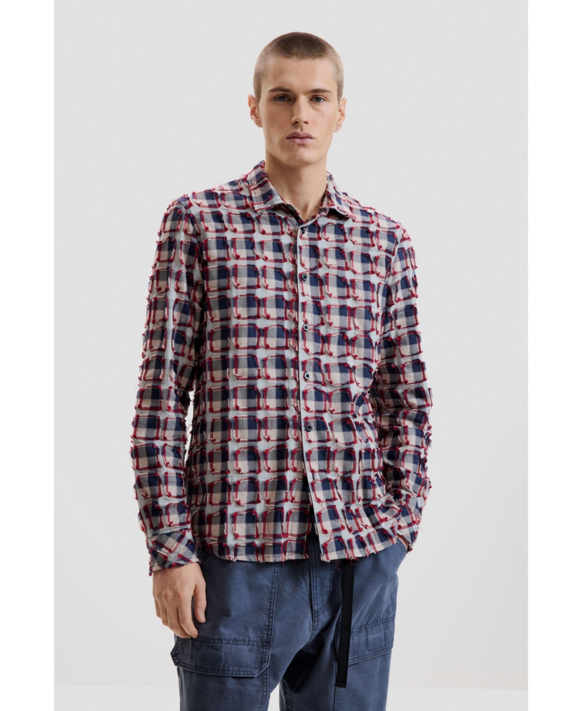 Click here for Desigual Mens Checkered shirt - Medium beige prices