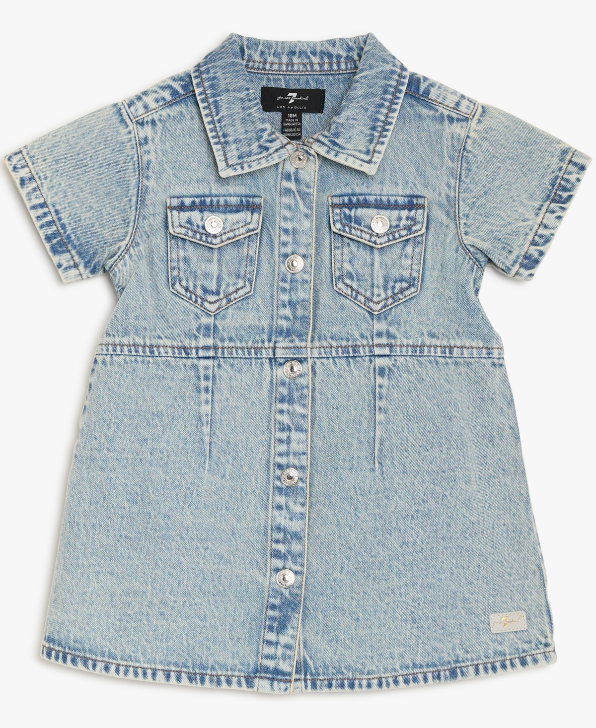 Click here for 7 For All Mankind Baby Girls Collared Denim Dress... prices