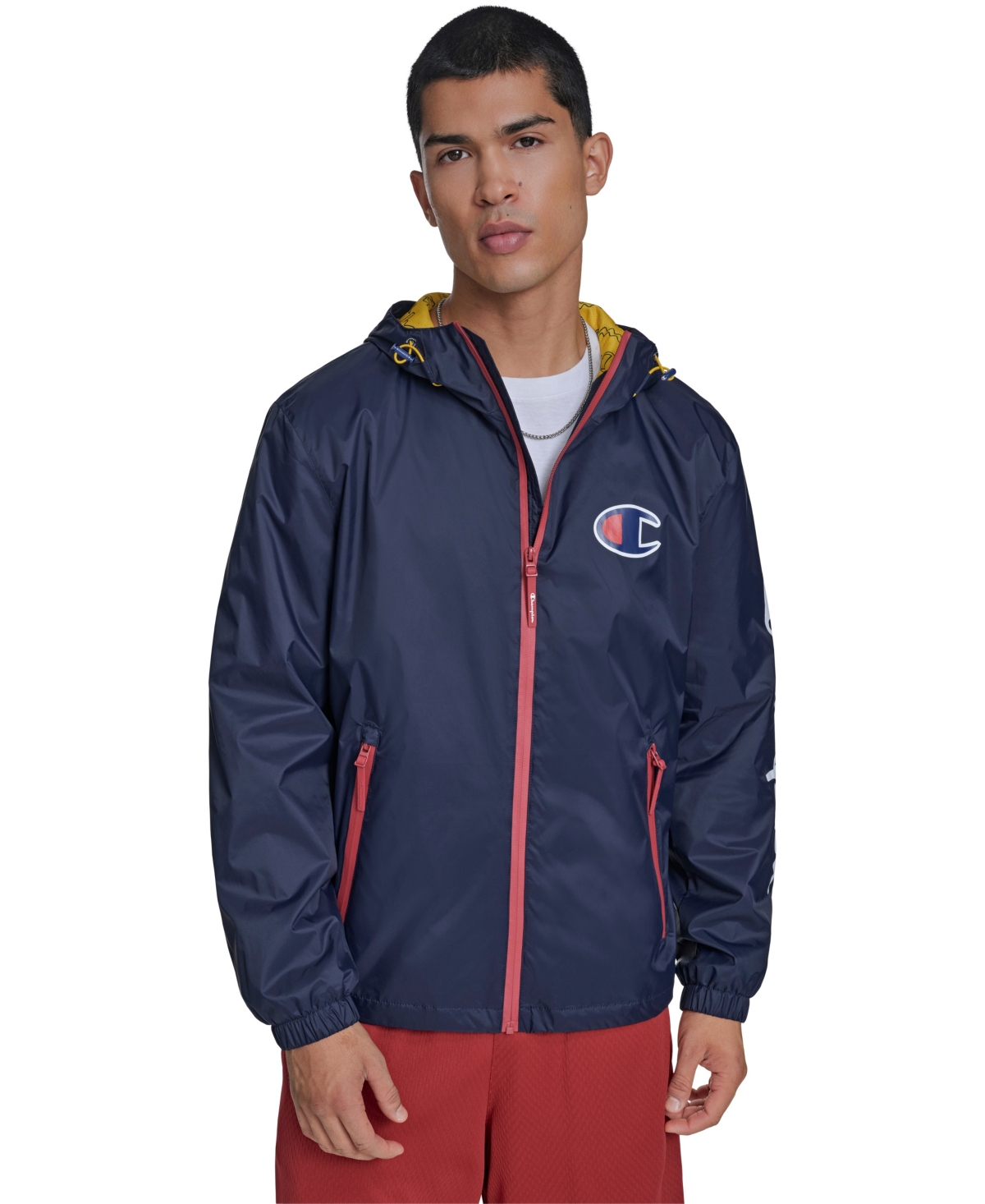 Click here for Champion Mens Classic Hooded Rain Jacket - Navy Mu... prices