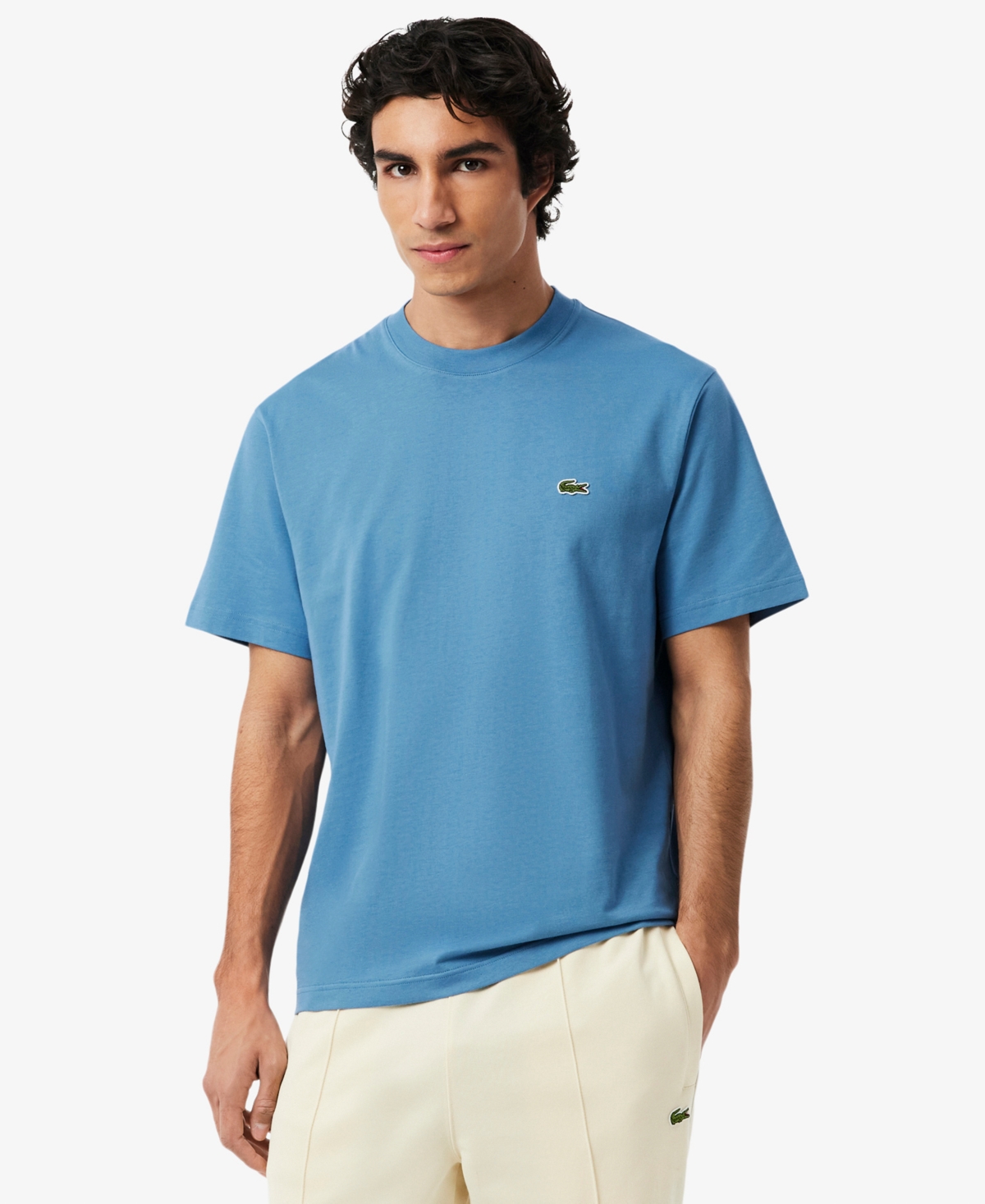 Click here for Lacoste Mens Classic-Fit Crewneck Logo T-Shirt - A... prices