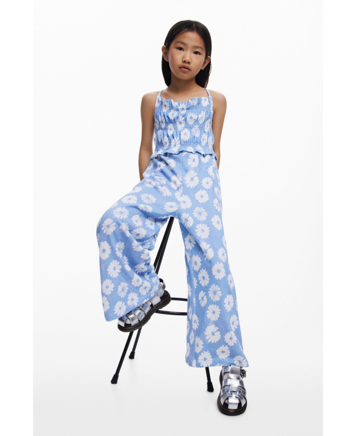 Click here for Desigual Girls Girlss Floral Strap Jumpsuit - Mult... prices