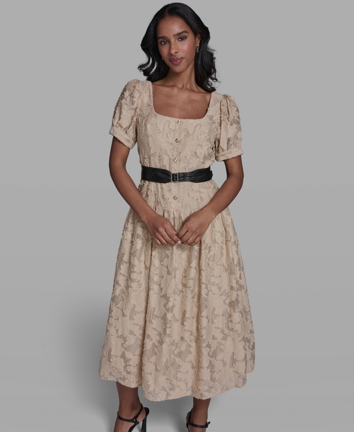 Click here for Karl Lagerfeld Paris Womens Burnout Square Neck Be... prices