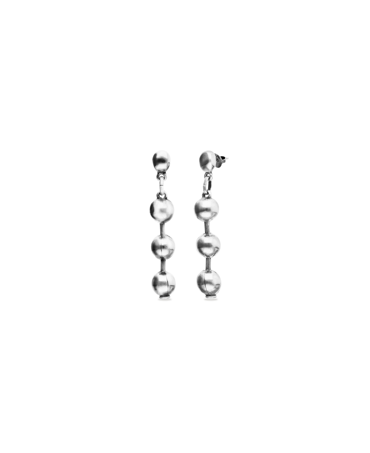 Click here for Unode50 Sterling Silver Plated Balls Long Earring... prices