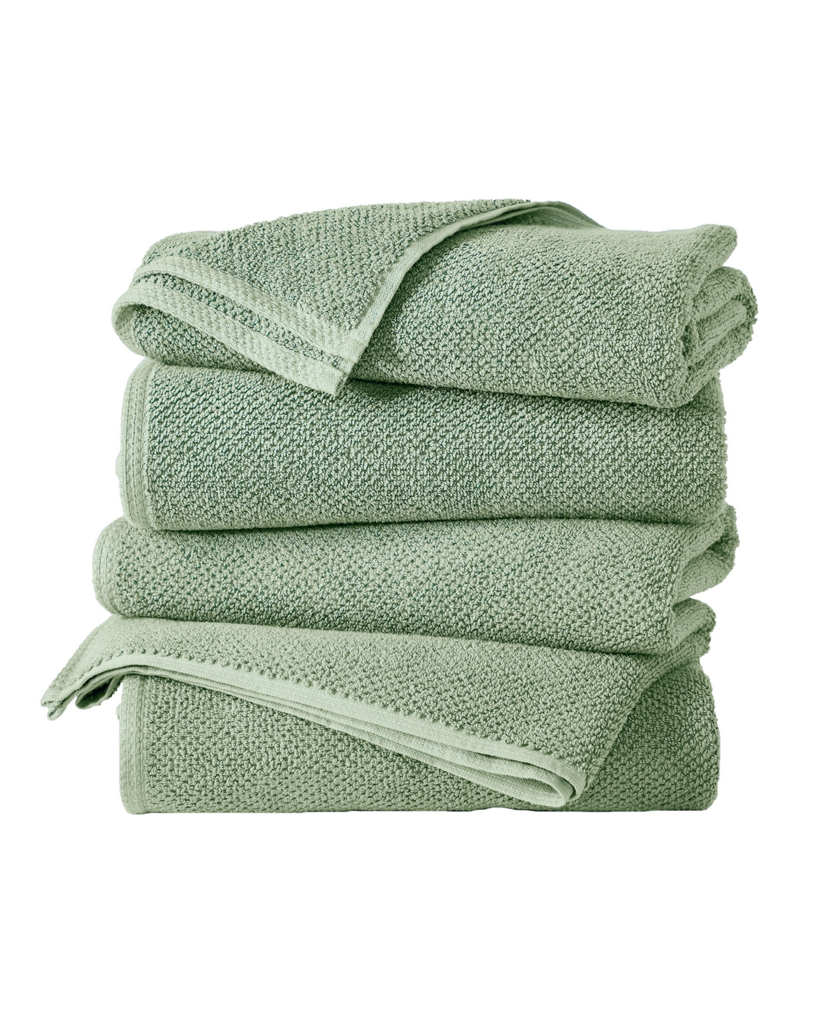 Click here for Linery & Co. Cotton Textured 4-Piece Bath Towel Se... prices