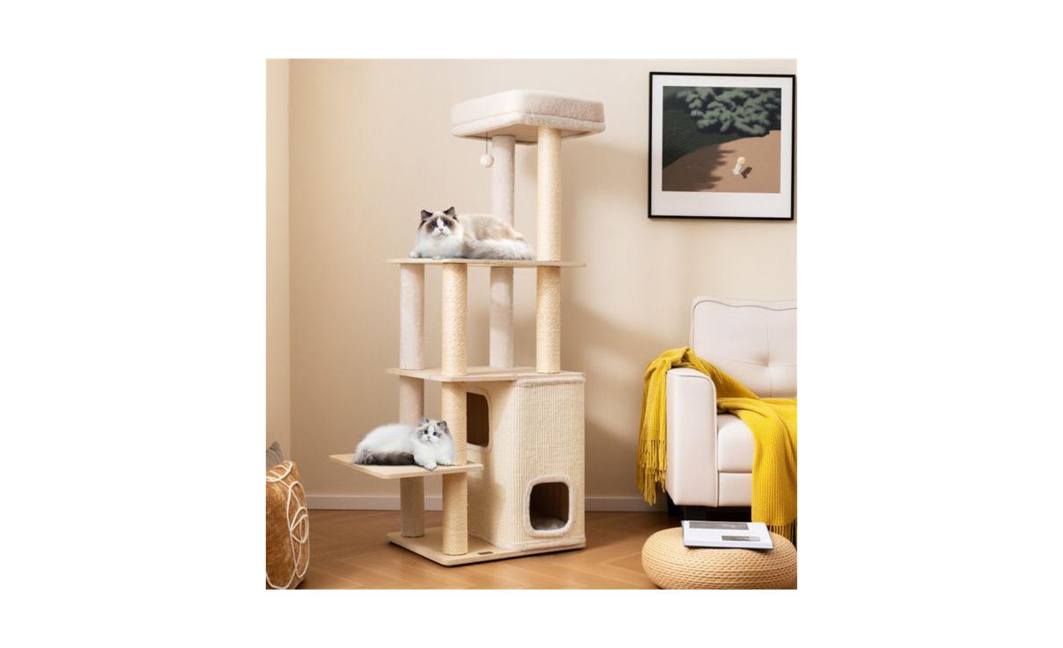 Click here for Aostirmotor Heavy-Duty Luxury Cat Tree  63-Inch Ta... prices
