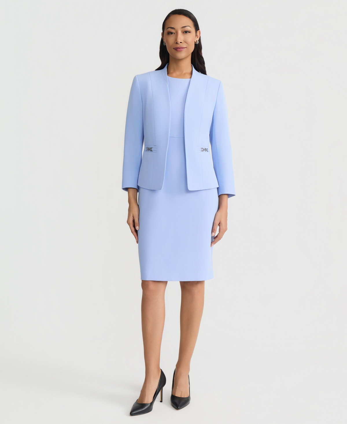 Click here for Kasper Womens Seamed Buckle-Trim Cardigan - Paris... prices