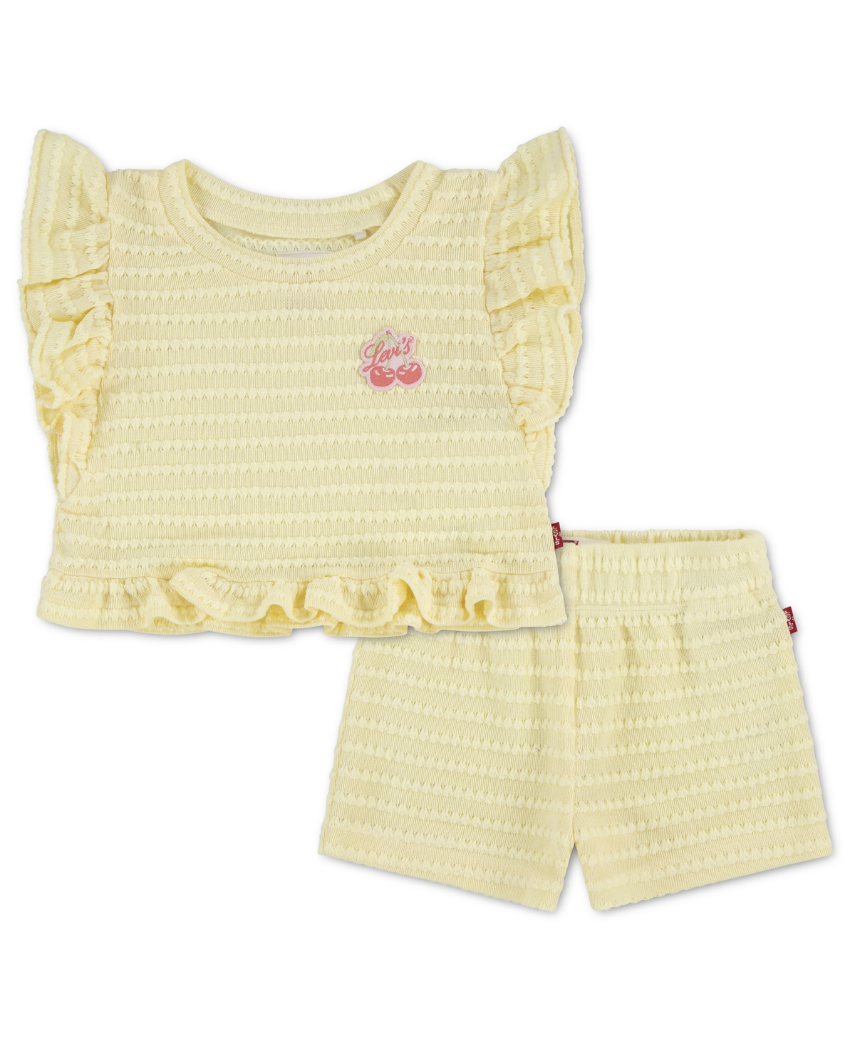 Click here for Levis Baby Girls Ruffle Top and Shorts  2-Piece Se... prices