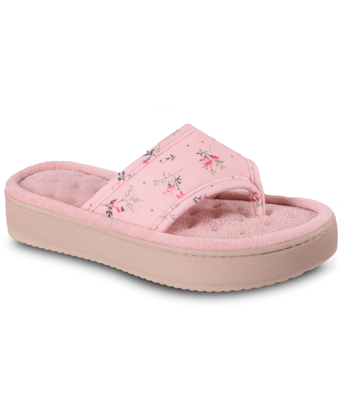 Click here for Isotoner Signature Womens Floral Flip Flop Platfor... prices