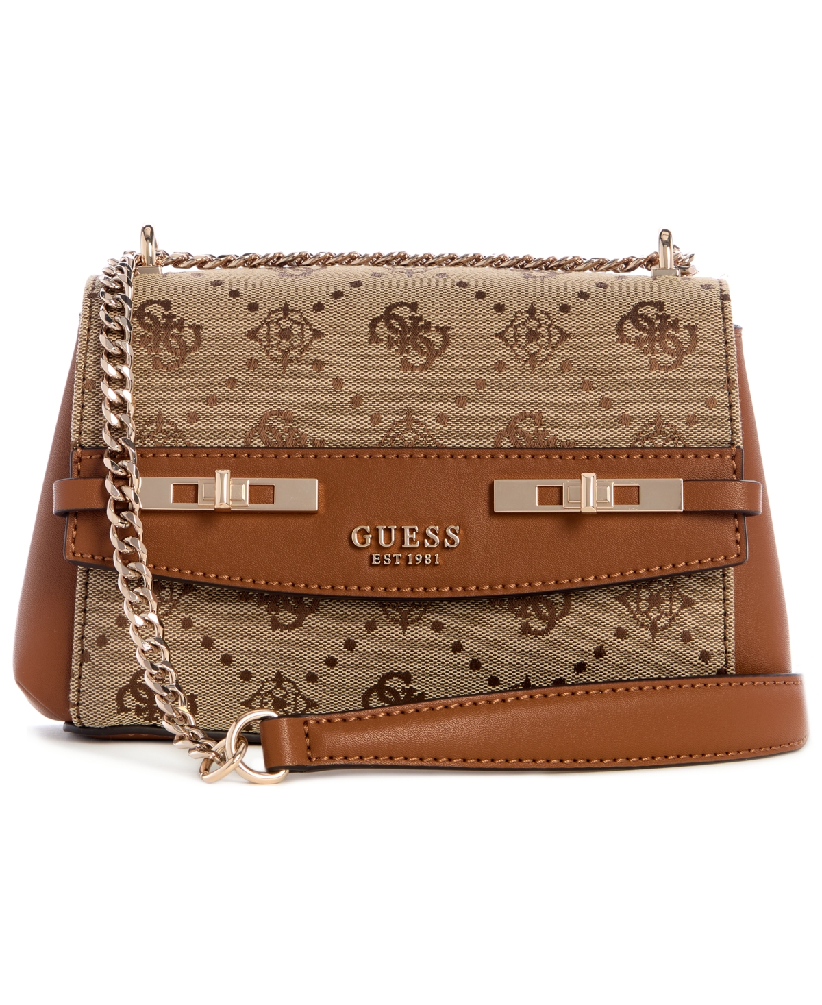 Click here for Guess Melinda Logo Mini Crossbidy Bag - Latte Logo prices