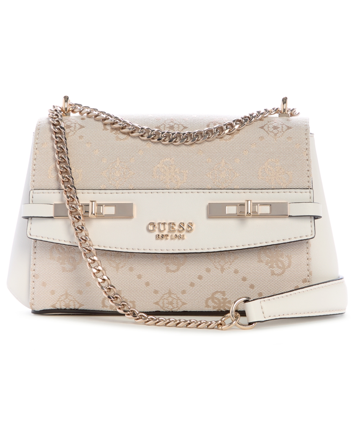 Click here for Guess Melinda Logo Mini Crossbidy Bag - Off White... prices