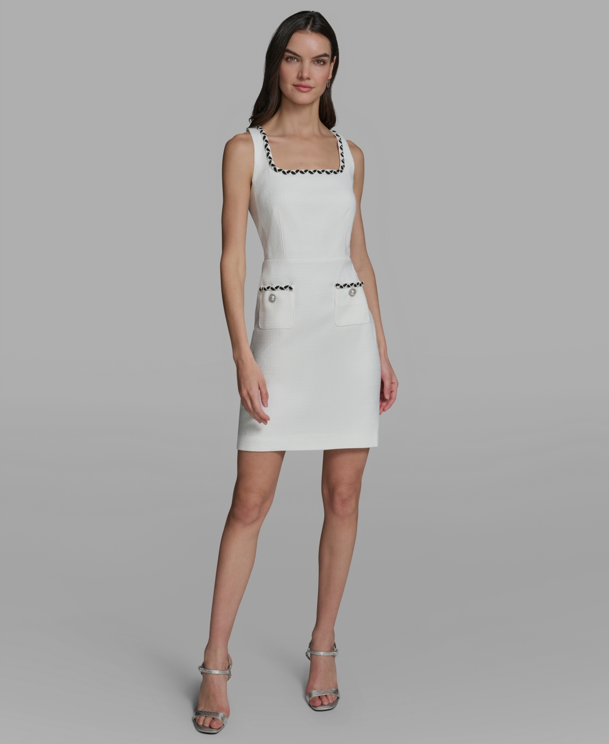 Click here for Karl Lagerfeld Paris Womens Scoop Neck Shift Dress... prices