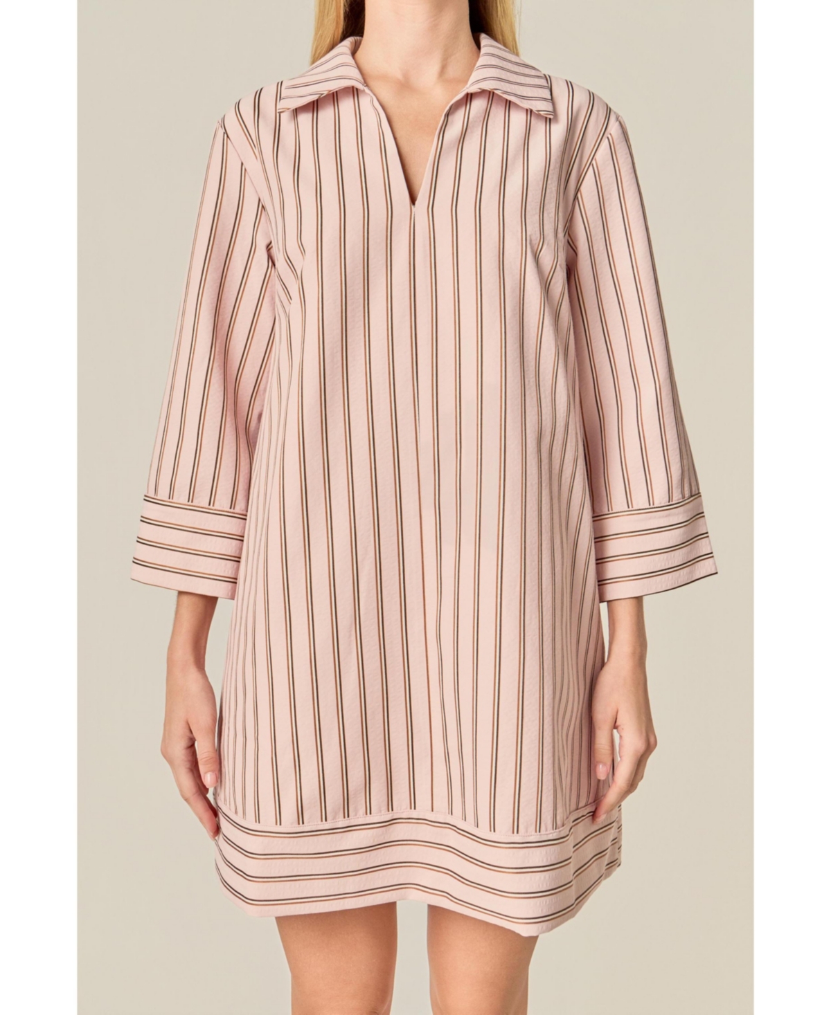 Click here for English Factory Womens Stripe Collared Mini Dress... prices