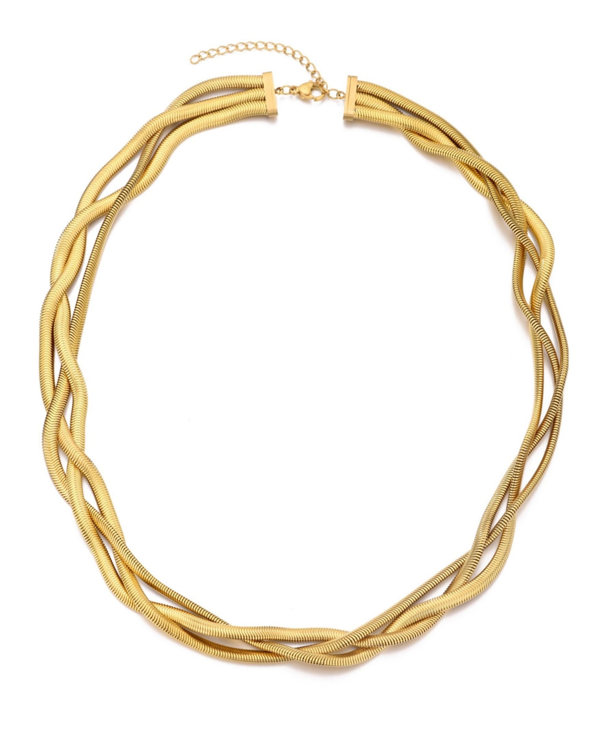 Click here for Adornia Tarnish Resistant Gold Braided Chain Neckl... prices
