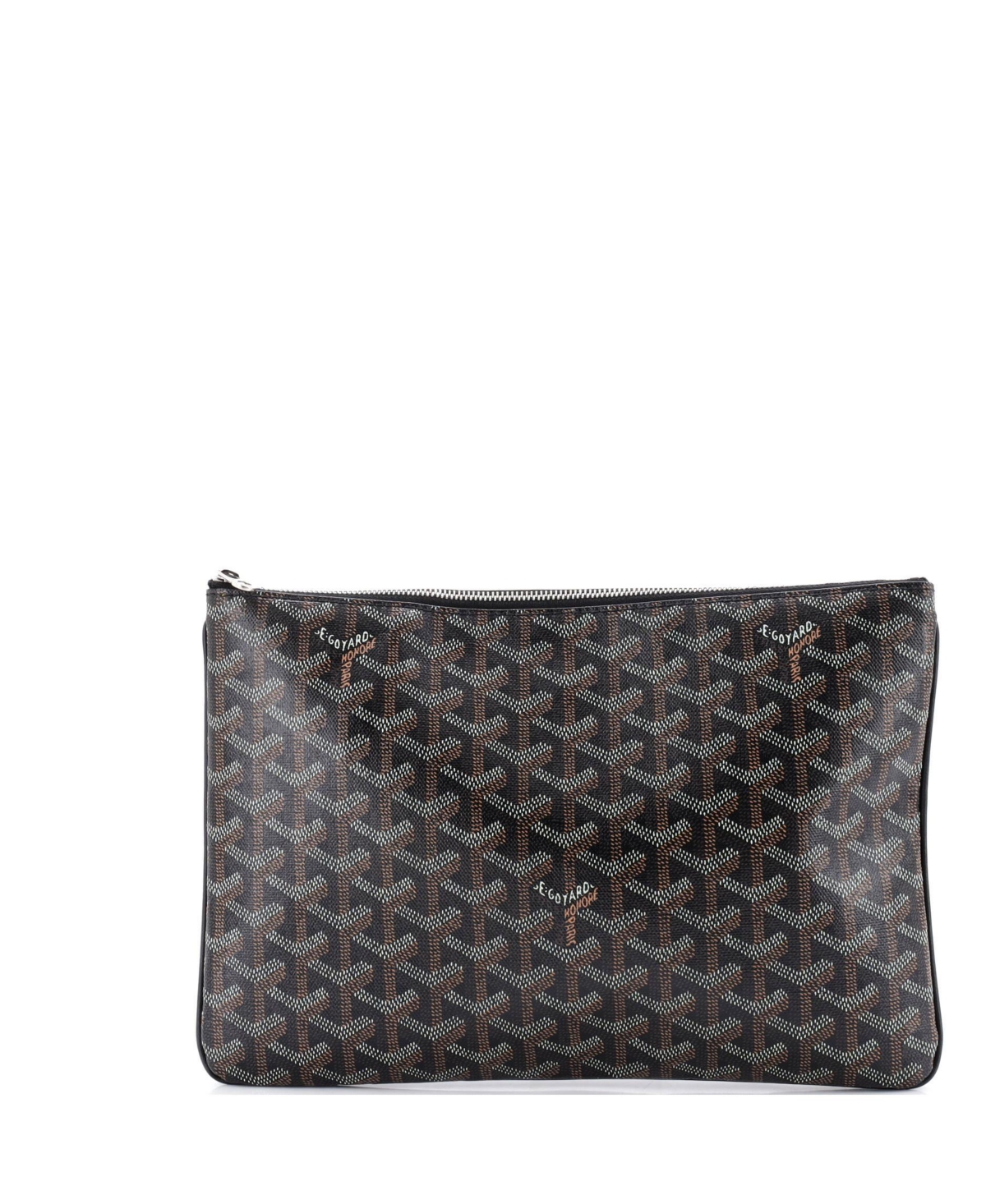 Click here for Pre-Owned Goyard Mm Senat Zip Pouch Coated Canvas... prices